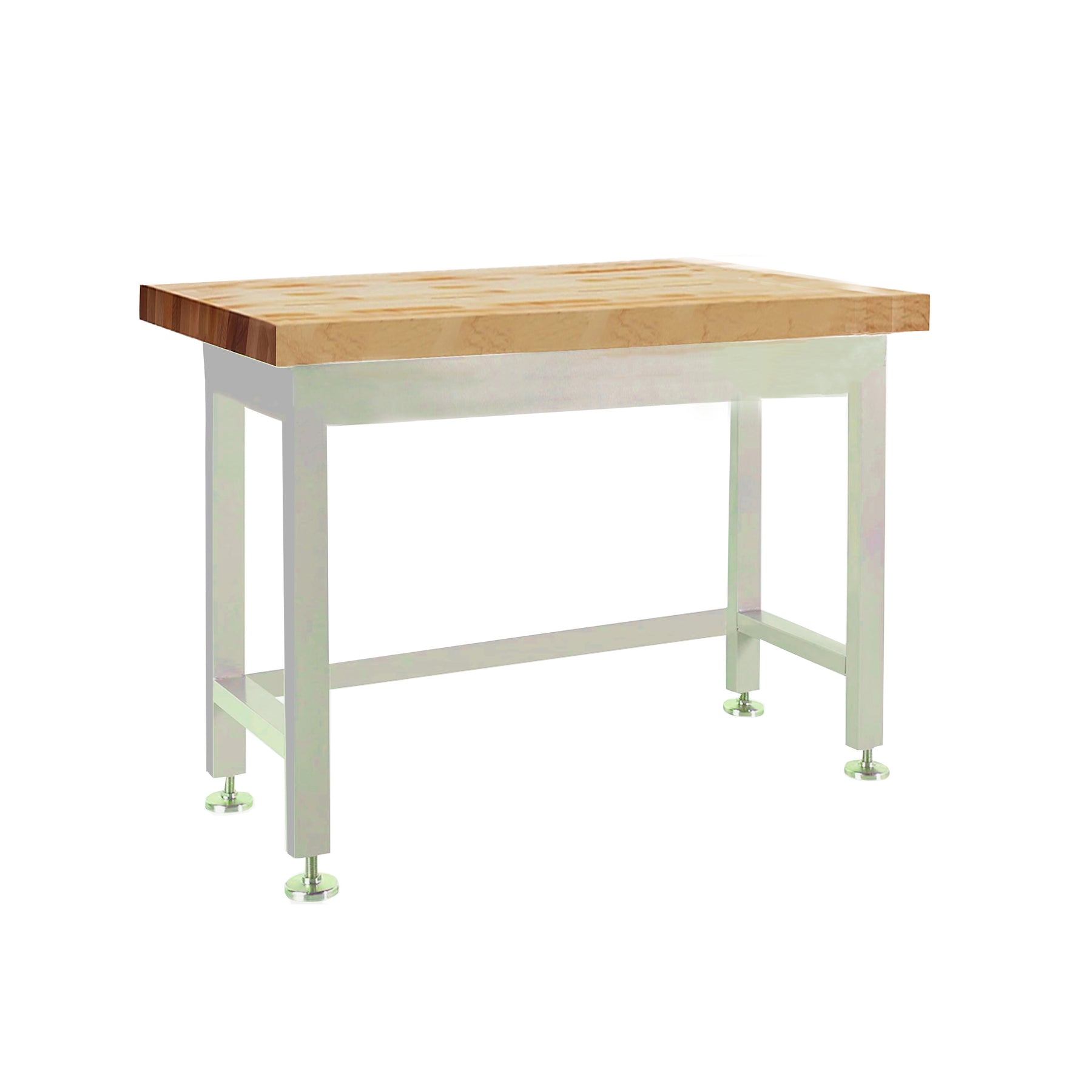 Chefco WTT-3048, Heavy-Duty Wooden Top Work Table with Stainless Steel ...