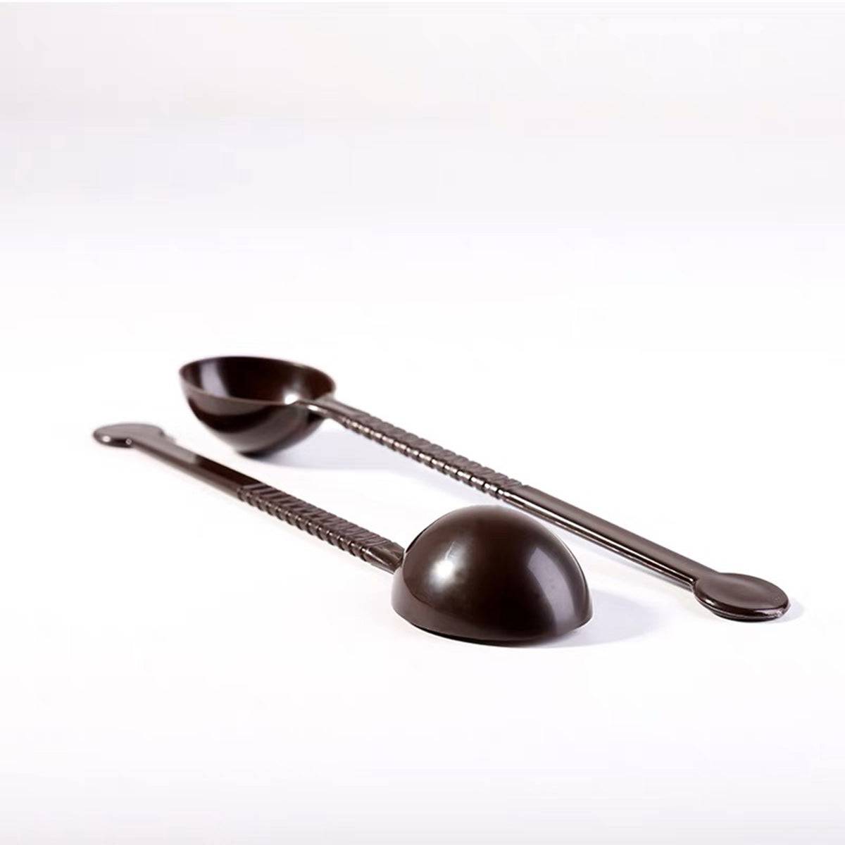 Plastic Utility Spoon With Long Handle, 8" Brown | Chefcoca