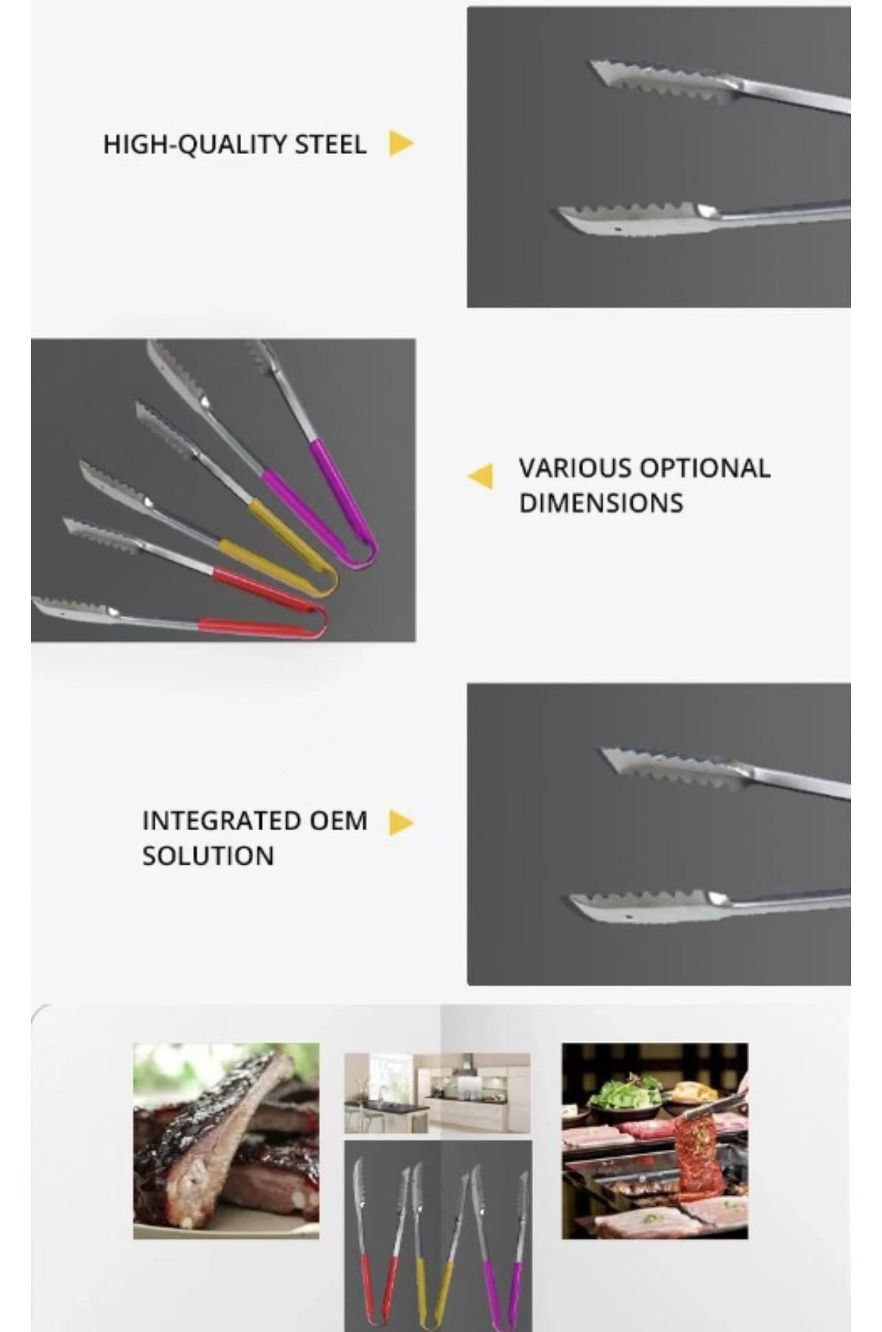 Pince utilitaire en acier inoxydable de 16 pouces avec manche en ...